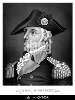 Revolutionary War portrait of General Mad Anthony Wayne and his ...