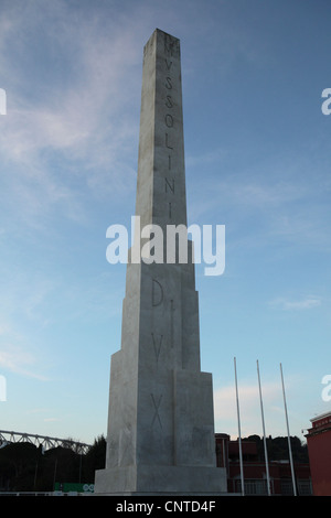 Marble Mussolini obelisk, Foro Italico, sports complex, 1928-1938, Rome ...
