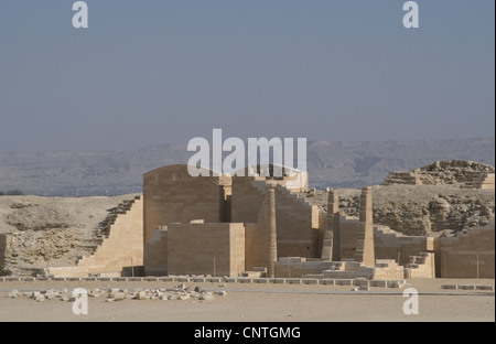Egypt. Saqqara. Djoser's complex. Temple of the three fluted columns or ...