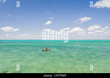 Fisherman in the lagoon of Andavadoaka, southwestern Madagascar Stock ...
