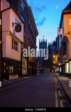 View of Minster from Low Petergate, York, North Yorkshire, England, UK ...