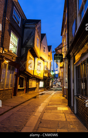 The Shambles -14th century timber framed houses on a historic street in ...