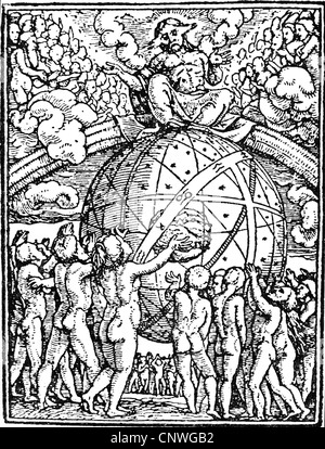 religion, apocalypse, "Last Judgement", woodcut by Hans Wechtlin (1480/ ...