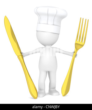 Golden 3d kitchen icon isolated on white background - 3d render Stock Photo - Alamy