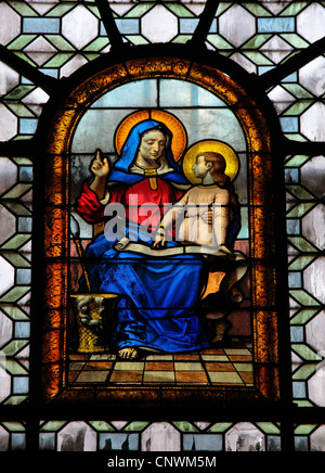 Saint Anne Stained Glass Window in Saint Anne's Chapel, Church of Stock ...