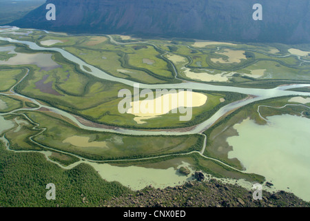 Rapadalen River Delta, Rapa Valley, Rapaaelv River, Sarek National Park ...