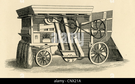 Old threshing machine, 19th century Stock Photo: 114383058 - Alamy