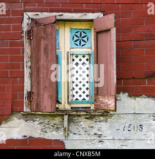 Window covered with brick Stock Photo - Alamy