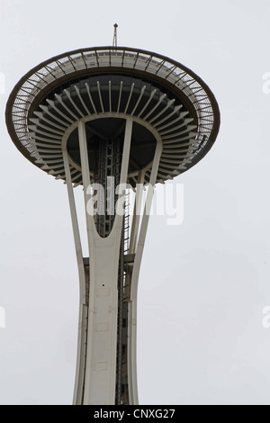 Space Needle observation deck and revolving restaurant; Seattle ...