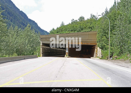Snow sheds in British Columbia on the Trans Canada Highway Stock Photo ...