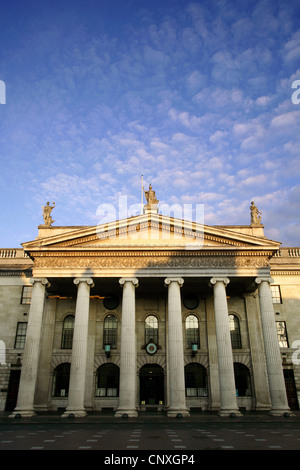 The Irish Post Office (Oifig an Phoist) logo on a sign outside the ...