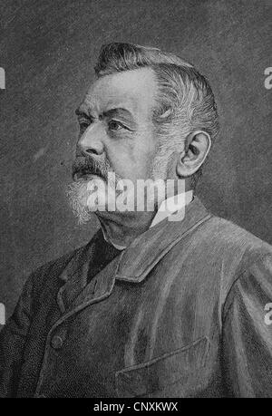 Carl Friedrich Wilhelm Jordan, 1819 - 1904, a German writer and Stock ...