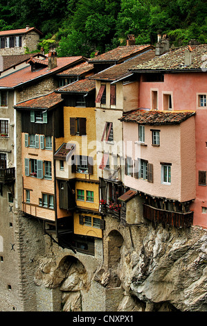 View of houses built on the mountainside of the Old town of Akre.The ...