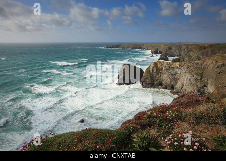 Bedruthan Steps Near Newquay North Cornwall Stock Photo - Alamy