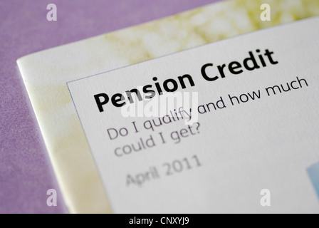 Pension Credit booklet Stock Photo - Alamy