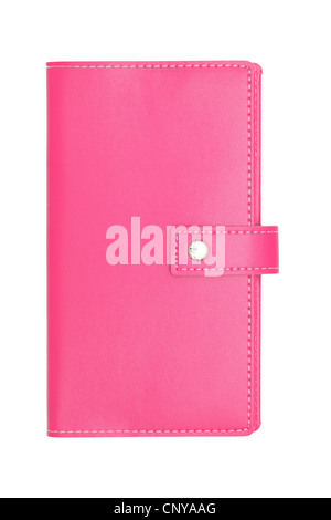 Pink leather personal organizer Stock Photo - Alamy