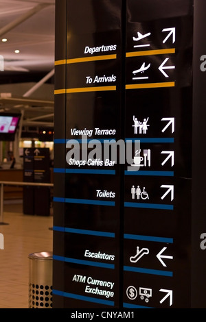 Airport terminal direction sign Stock Photo - Alamy