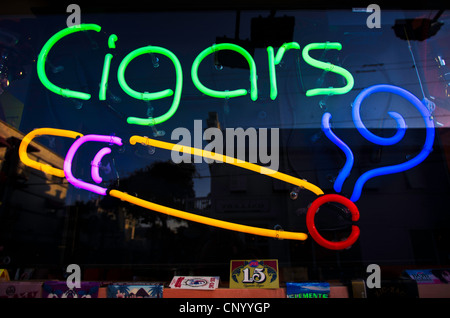 neon cigar sign Stock Photo - Alamy
