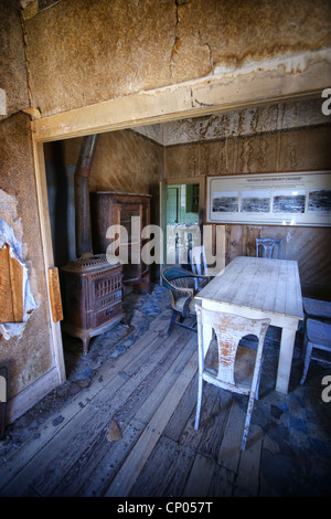 interior of a house at Bodie Ghost Town, California, USA Stock Photo ...