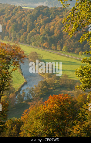 river flood plains of the river Sieg, Germany, North Rhine-Westphalia ...