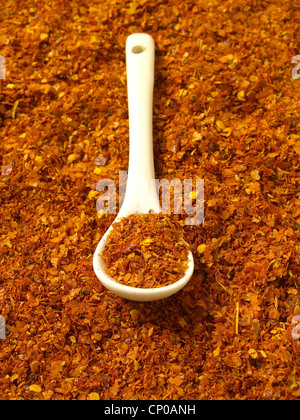 Crushed red chilli pepper macro Background Stock Photo - Alamy