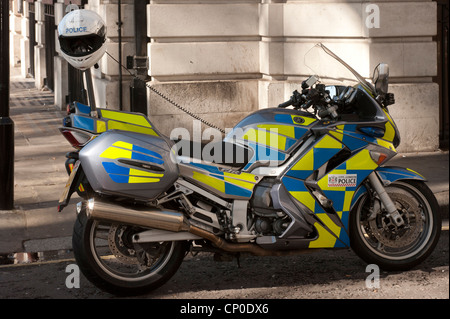 Yamaha police motor bike parked in Manchester UK Stock Photo - Alamy