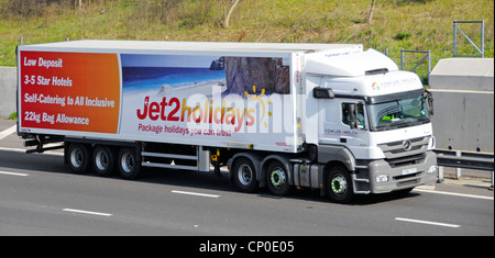 Fowler Welch lorry and trailer with advertising for Jet2holidays Stock ...