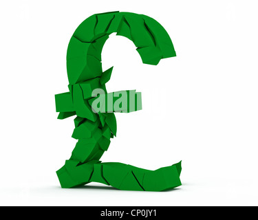 Pound crisis concept isolated on white background Stock Photo - Alamy