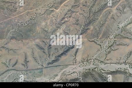aerial photo map of Arizona Mexico border east of Nogales Stock Photo ...