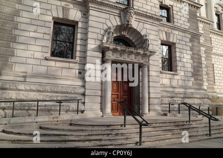 Entrance HM Treasury 1 Horse Guards Road Whitehall, Westminster London ...