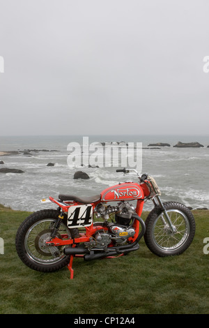 Vintage Flat track Norton race bike built by Ron wood Stock Photo - Alamy