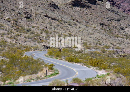 Nevada desert highway HDR Image Stock Photo - Alamy