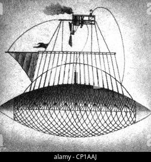 Airship by Henri Giffard Stock Photo - Alamy