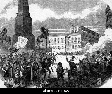 events, revolutions 1848 - 1849, Italy, uprising in Milan, encounter at ...