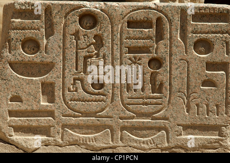 Cartouches of the pharaohs, Temple of Amun-Ra, Karnak, Upper Egypt ...