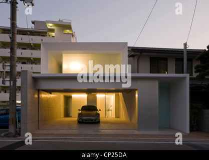 Modern Japanese private residential house with the front gate built in ...