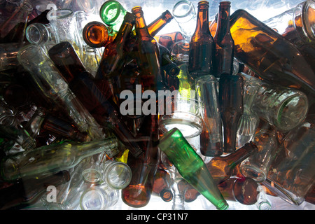 A pile of empty glass bottles Stock Photo - Alamy