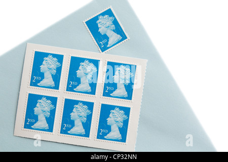 Royal Mail second class postage stamps. England, UK, Britain Stock ...