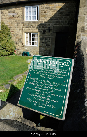 Plague cottage of Mary Hadfield, Eyam, Derbyshire, England, UK Stock ...