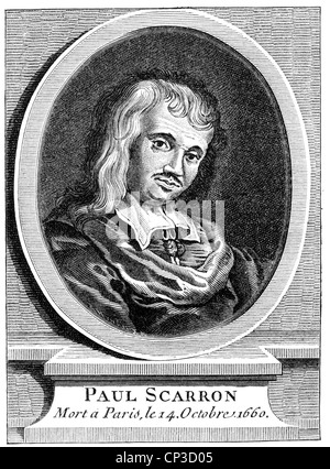 Paul Scarron, 1610 - 1660, a French writer, Historische Druck aus dem ...