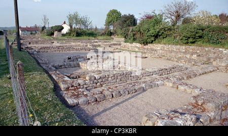 Ruins of Roman town Venta Silurum in Caerwent, Gwent, Wales. General ...