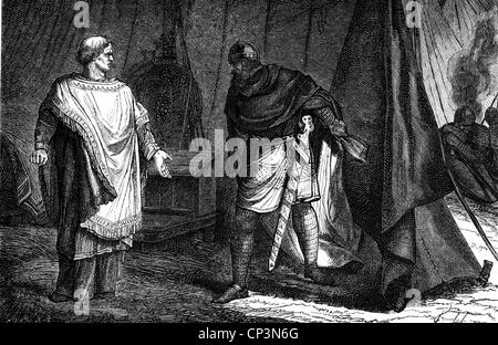 Otto I the Great, King of East Francia at the Battle of Lechfeld, 10 ...