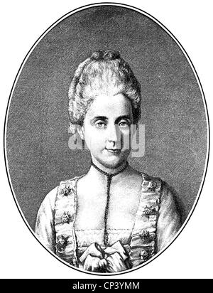 Lessing, Eva, + 10.1.1778, wife of Gotthold Ephraim Lessing, engraving ...