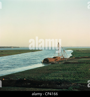 Confluence of the White Nile and Blue Nile rivers in Khartoum, Sudan ...