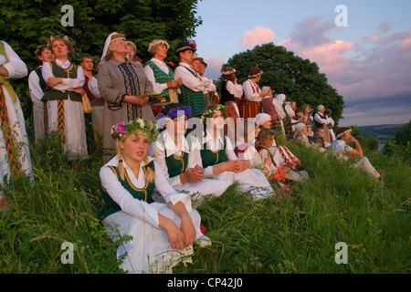 Lithuania - Vilnius County - Kernave. Feast of the summer solstice or ...