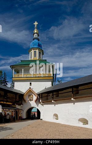 Russia - Pechory, near Pskov. The monastery complex of the Holy ...
