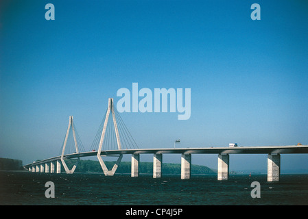 DENMARK Lolland Falster Falster ISLAND LIGHTHOUSE BRIDGE Stock Photo ...
