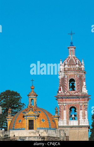 América, Mexico, Puebla state, Tonantzintla village, Santa María church ...