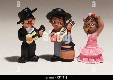 Spain, Madrid, souvenir miniature figures of Spanish musicians and ...