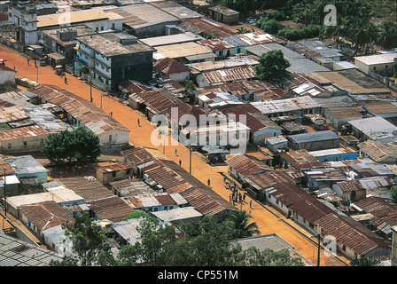 Bouake, Ivory Coast, Cote d'Ivoire. Minarets of the Wahabiyya Mosque ...